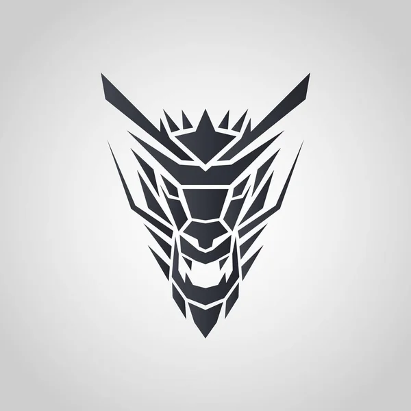 Dragon Head Military Tactical Logo Design Illustration Stock Vector ...