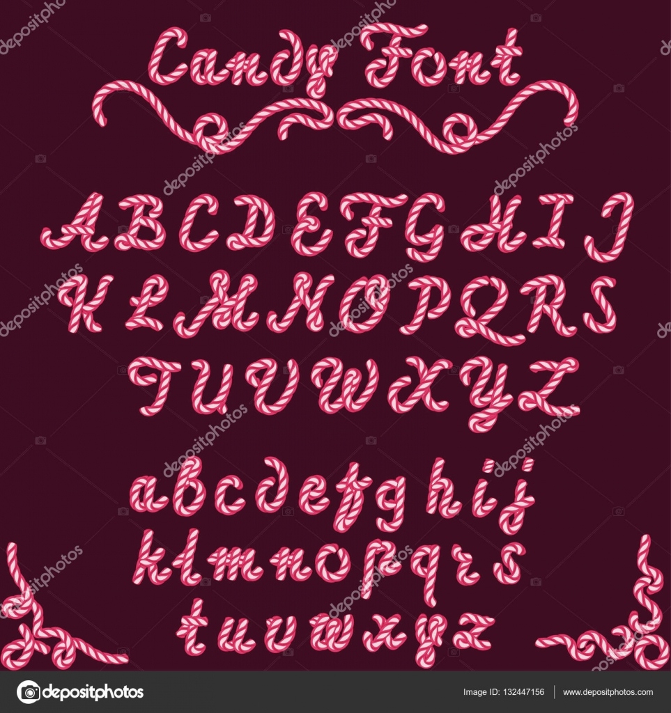 Candy font sweet type Stock Vector Image by ©ambassador80 #132447156