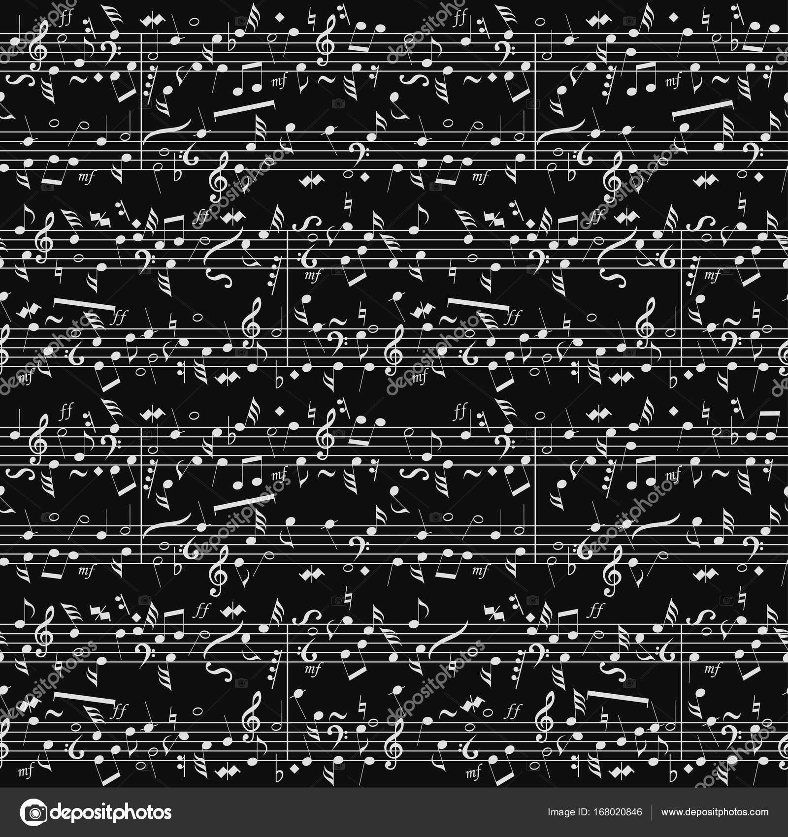 Seamless musical notation background Stock Vector Image by ...