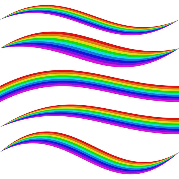 Rainbow wave stripes - vector page divider graphic design element ...