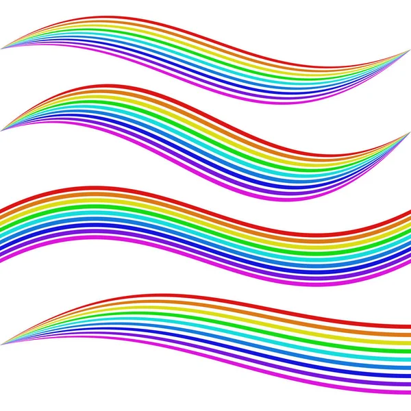 Rainbow wave stripes - vector page divider graphic design element ...