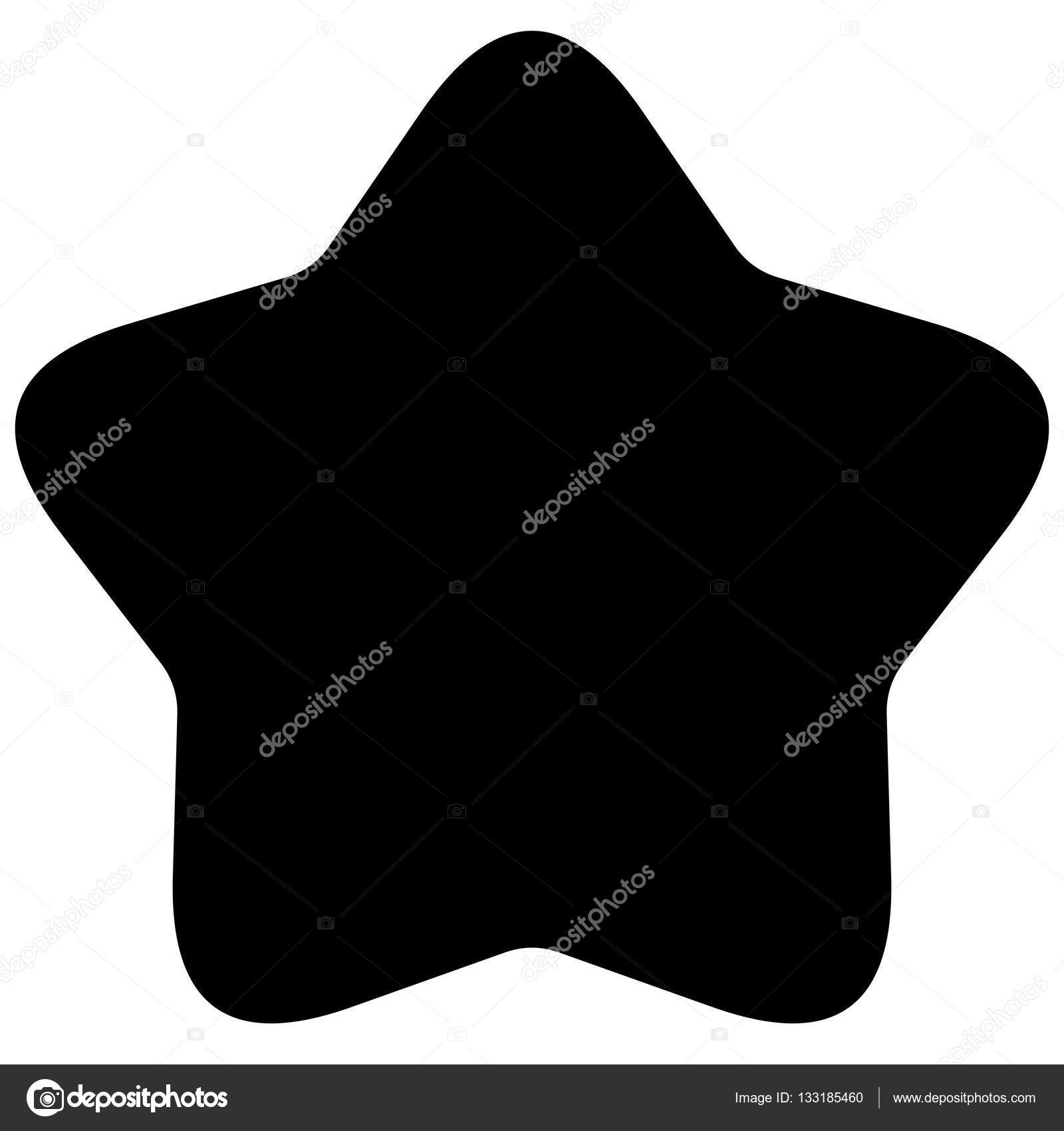 Minimalistic black rounded star icon Stock Vector Image by ©davidzydd ...