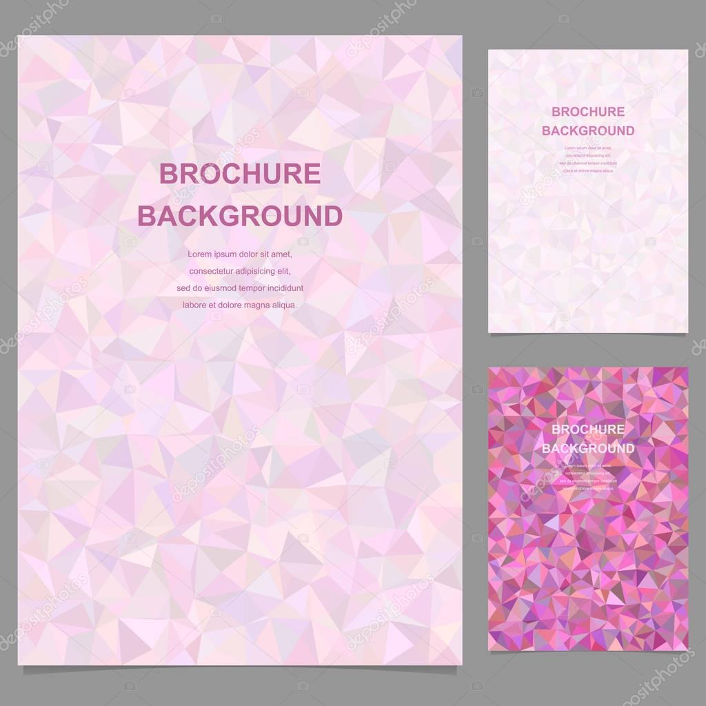 Colorful Triangle Tile Design Brochure Template — Stock Vector