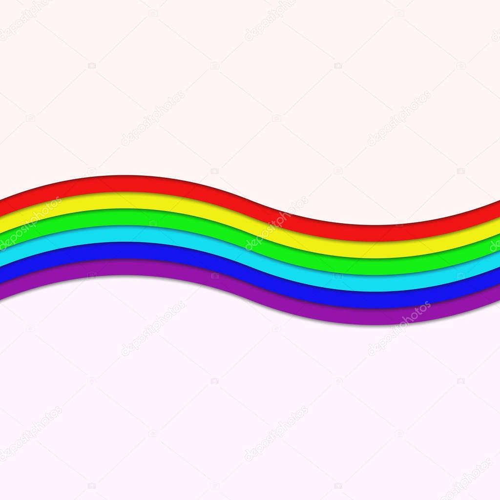 Rainbow wave stripes - vector page divider graphic design element ...