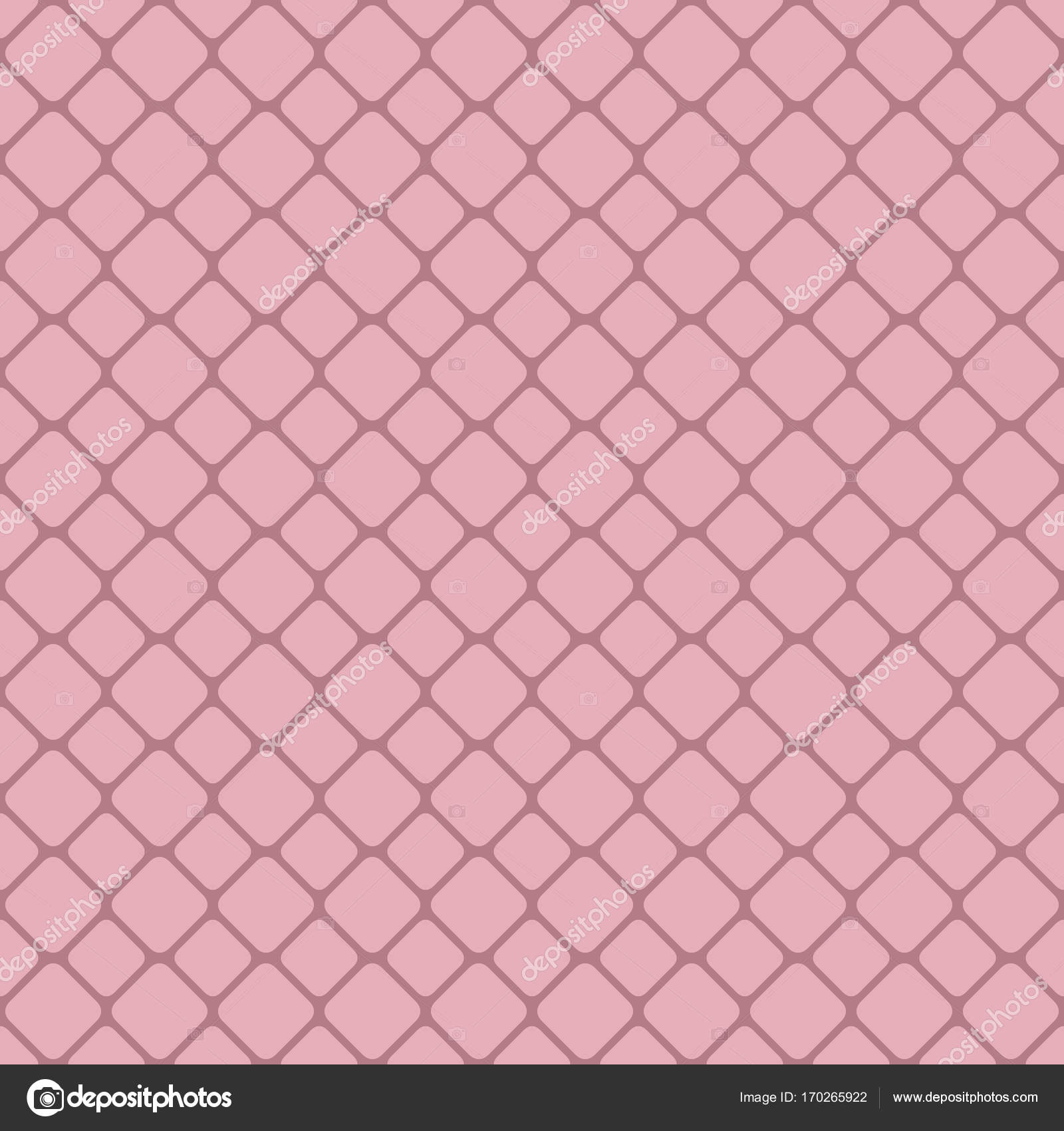 Pink seamless rounded square grid pattern background design - vector ...