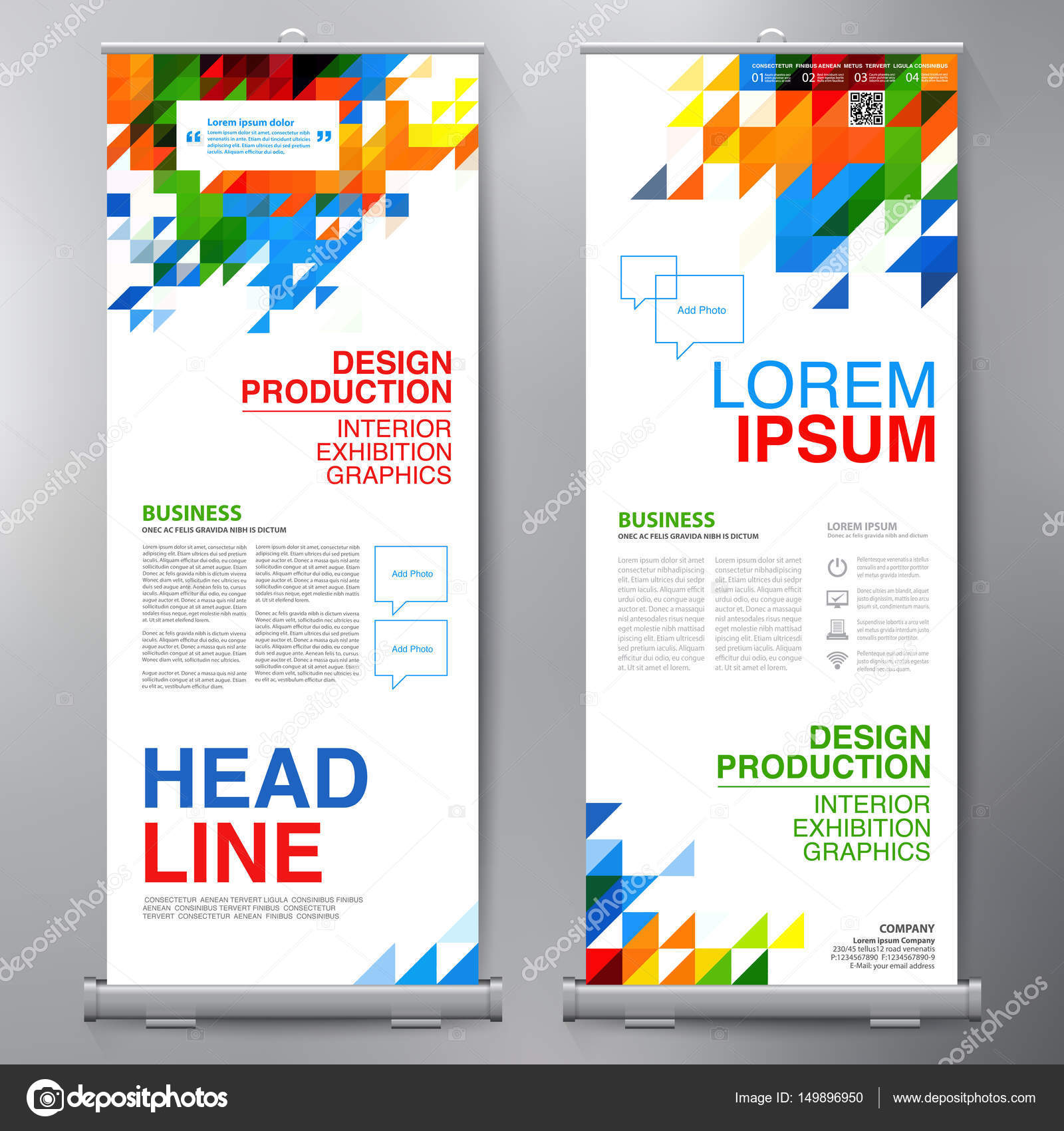 Business Roll Up. Standee Design. Banner Template. Stock Vector Image ...