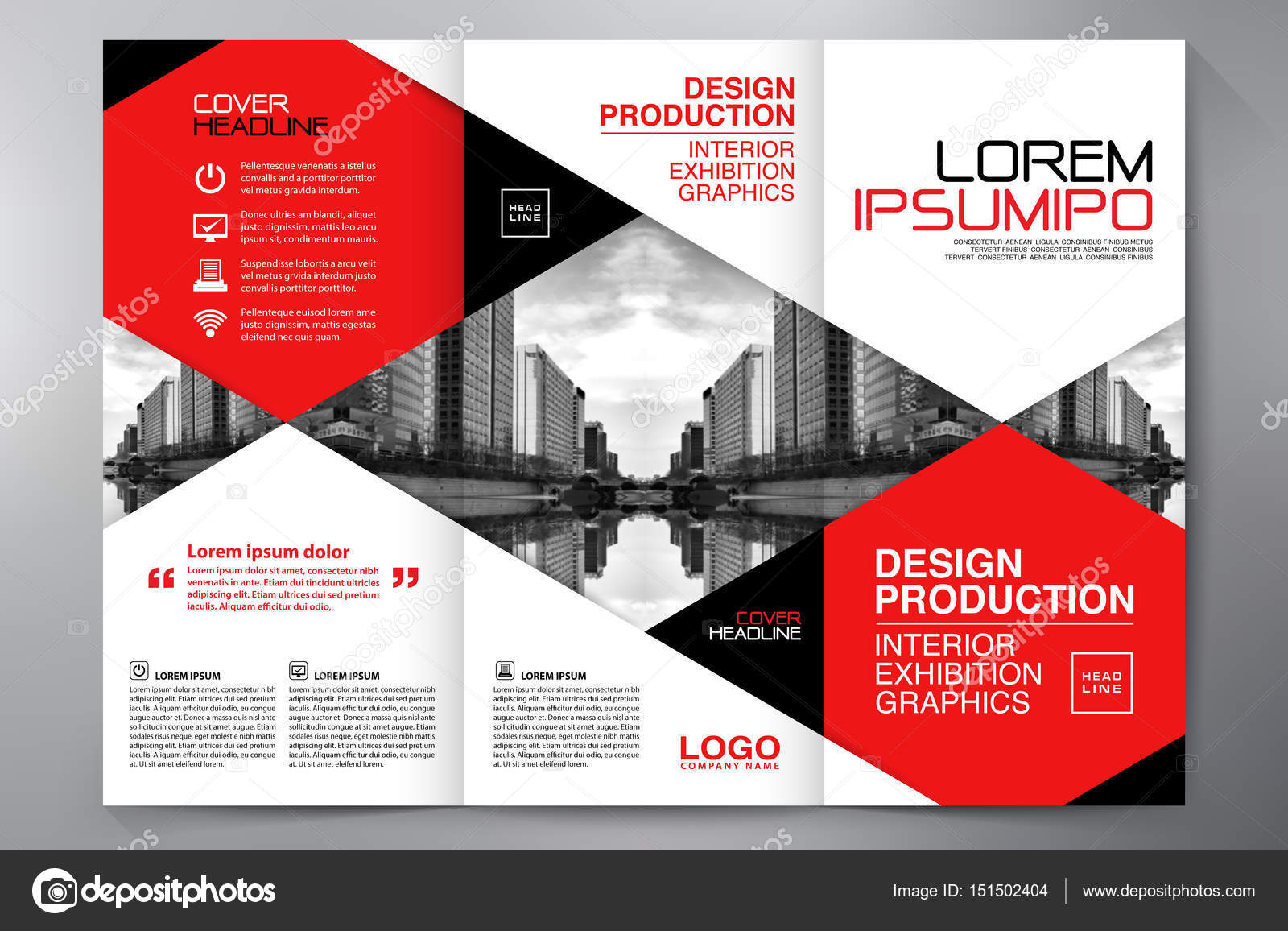 Brochure 3 fold flyer design a4 template. Stock Vector by ...