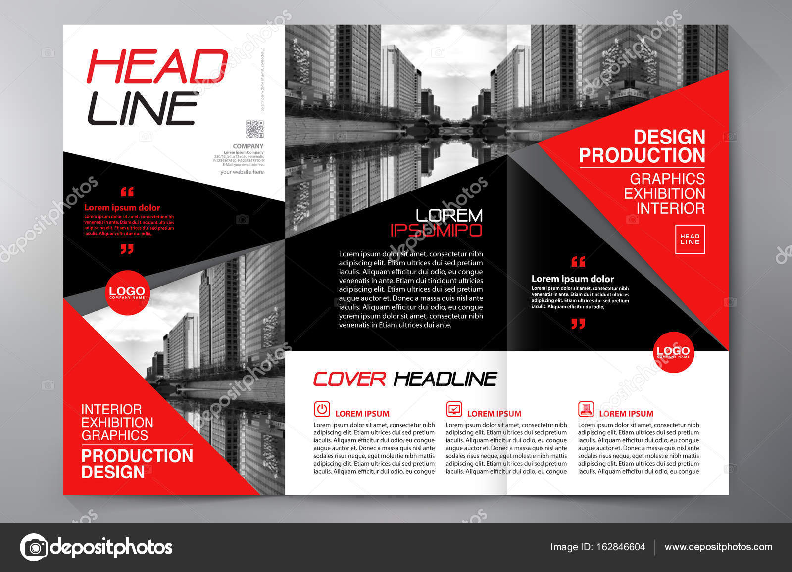 Brochure 3 fold flyer design a4 template. Stock Vector Image by ...