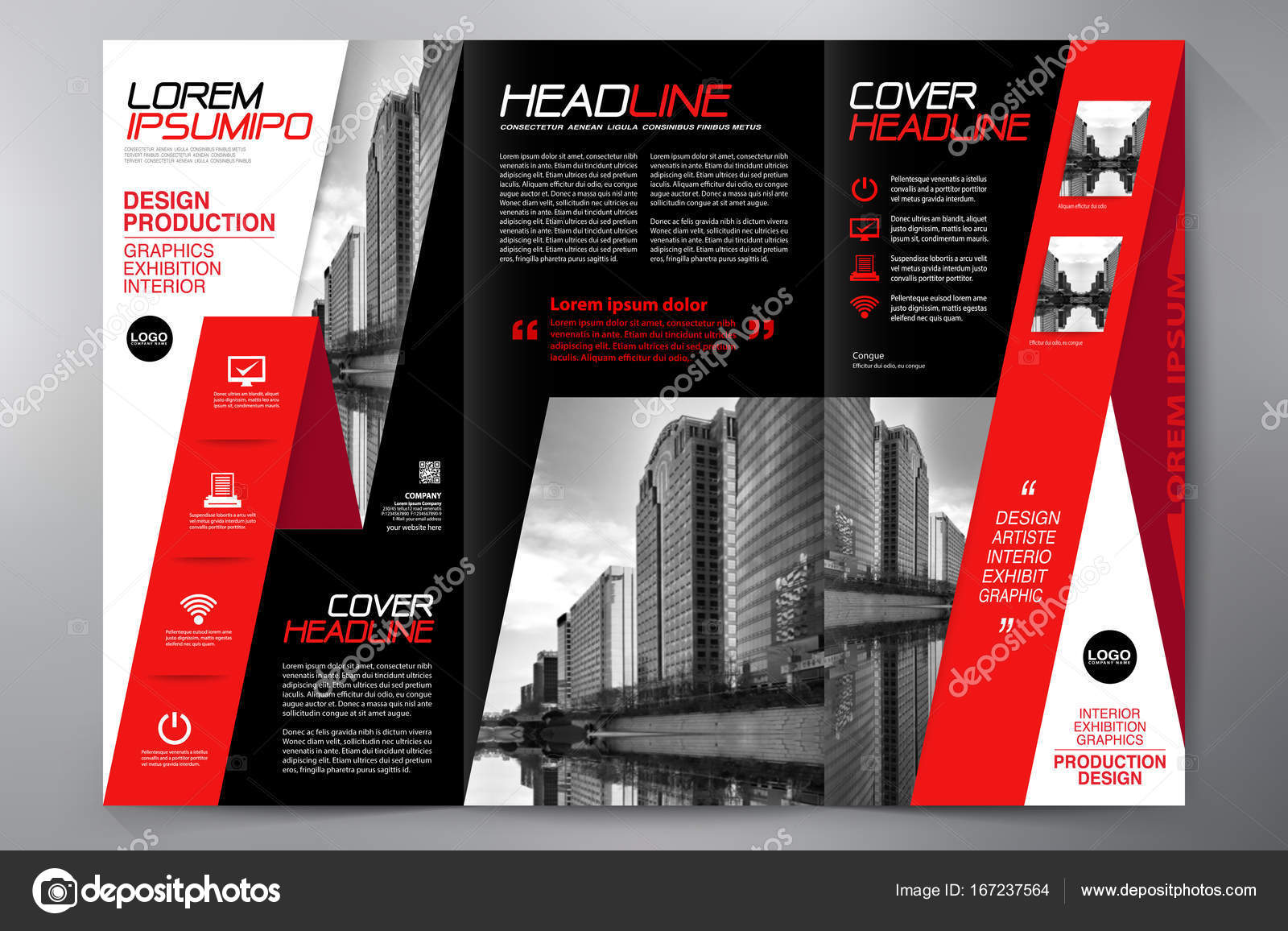 Brochure 3 fold flyer design a4 template. Stock Vector Image by ...