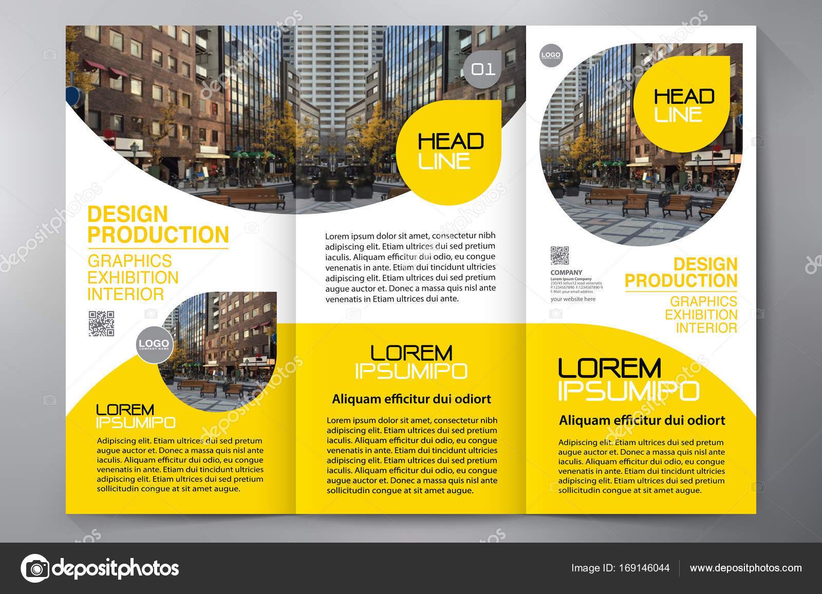 Brochure 3 fold flyer design a4 template. Stock Vector Image by ...