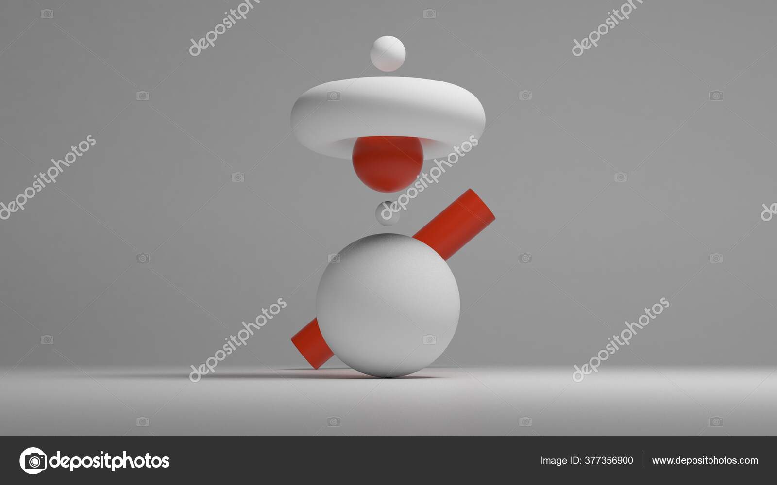 Abstract Art Render Composition Minimal Scene Shapes Geometric Stock ...
