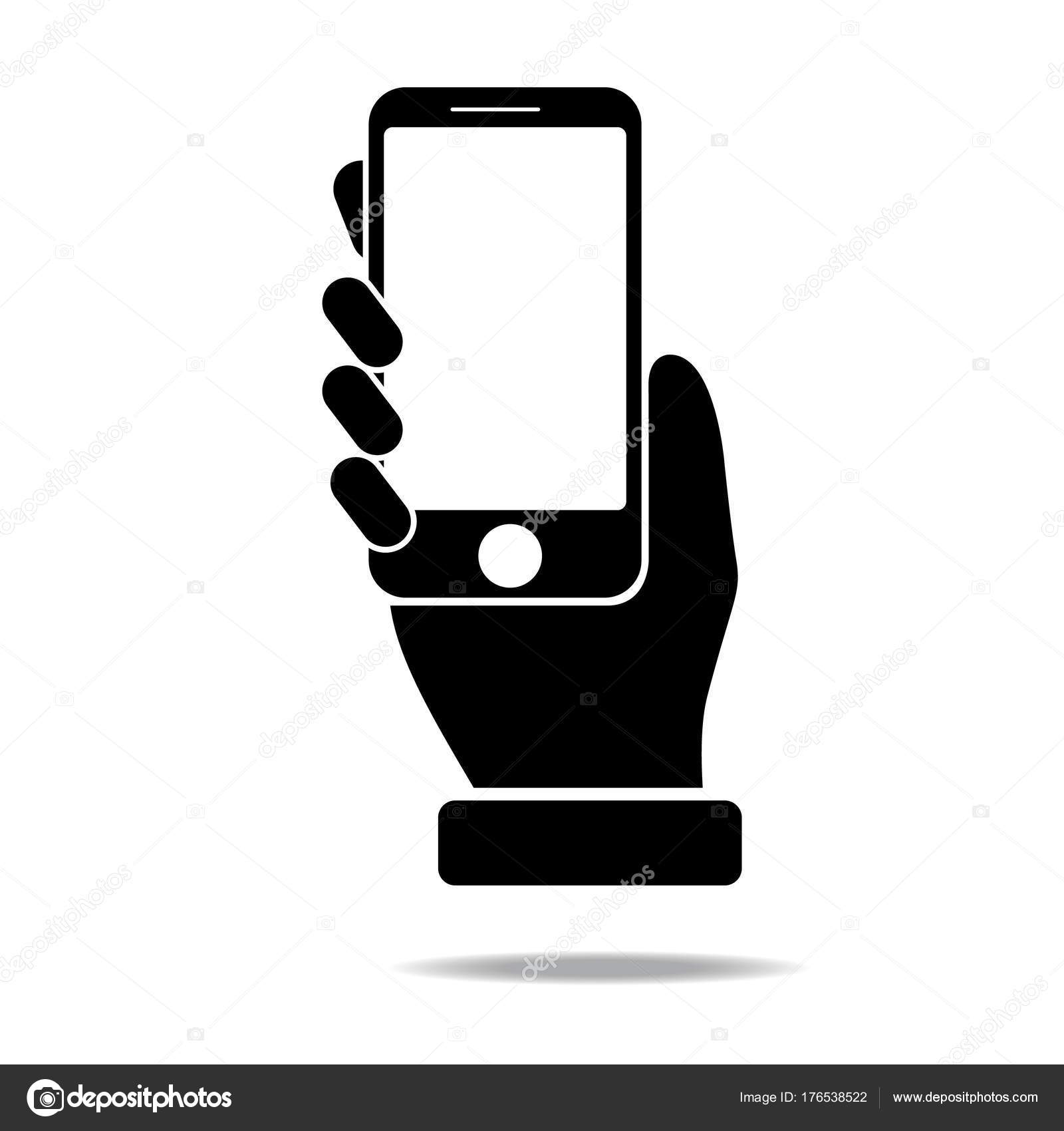Hand Holding Phone Vector