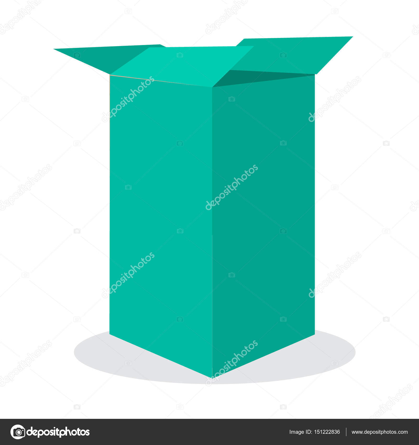 Open blue box. Vector illustration Stock Vector by ©direnko.katti 151222836
