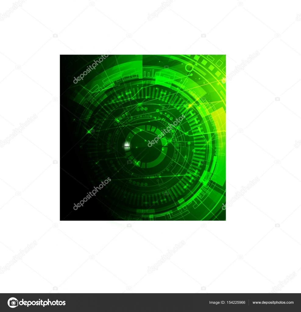 Vector Abstract green technical background Stock Vector Image by ...