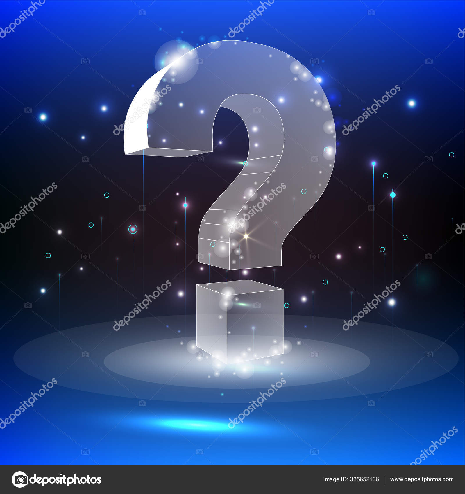 3D question mark, vector background. Ask, help and problem symbol ...