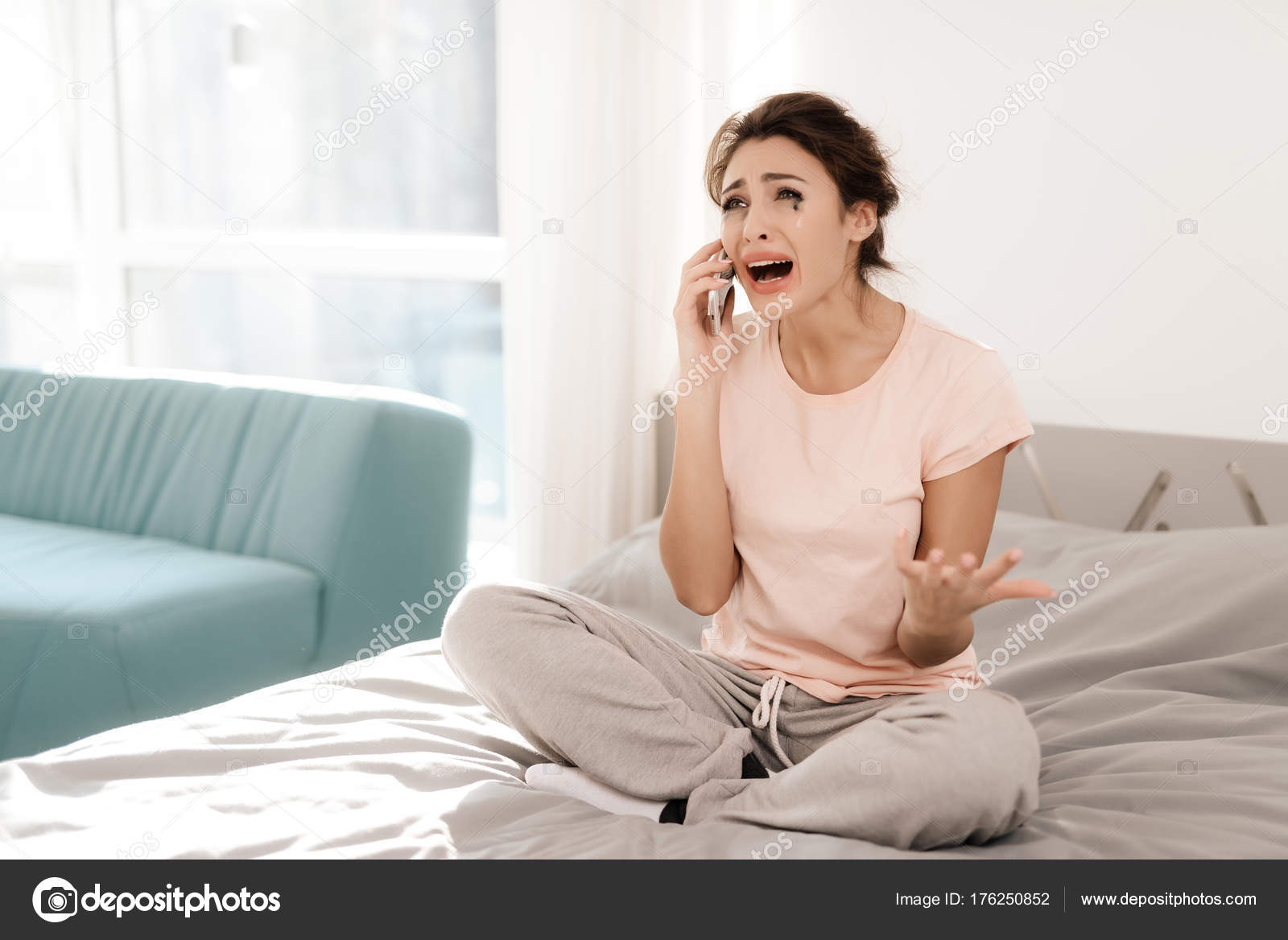 Pretty Girl Crying Alone