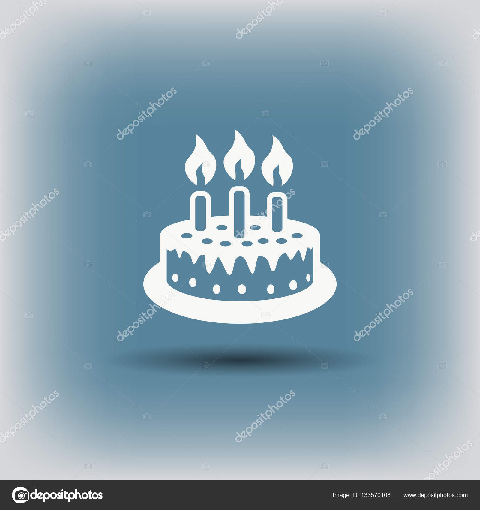 Cake icon with candles Stock Vector by ©hristianin 133570108
