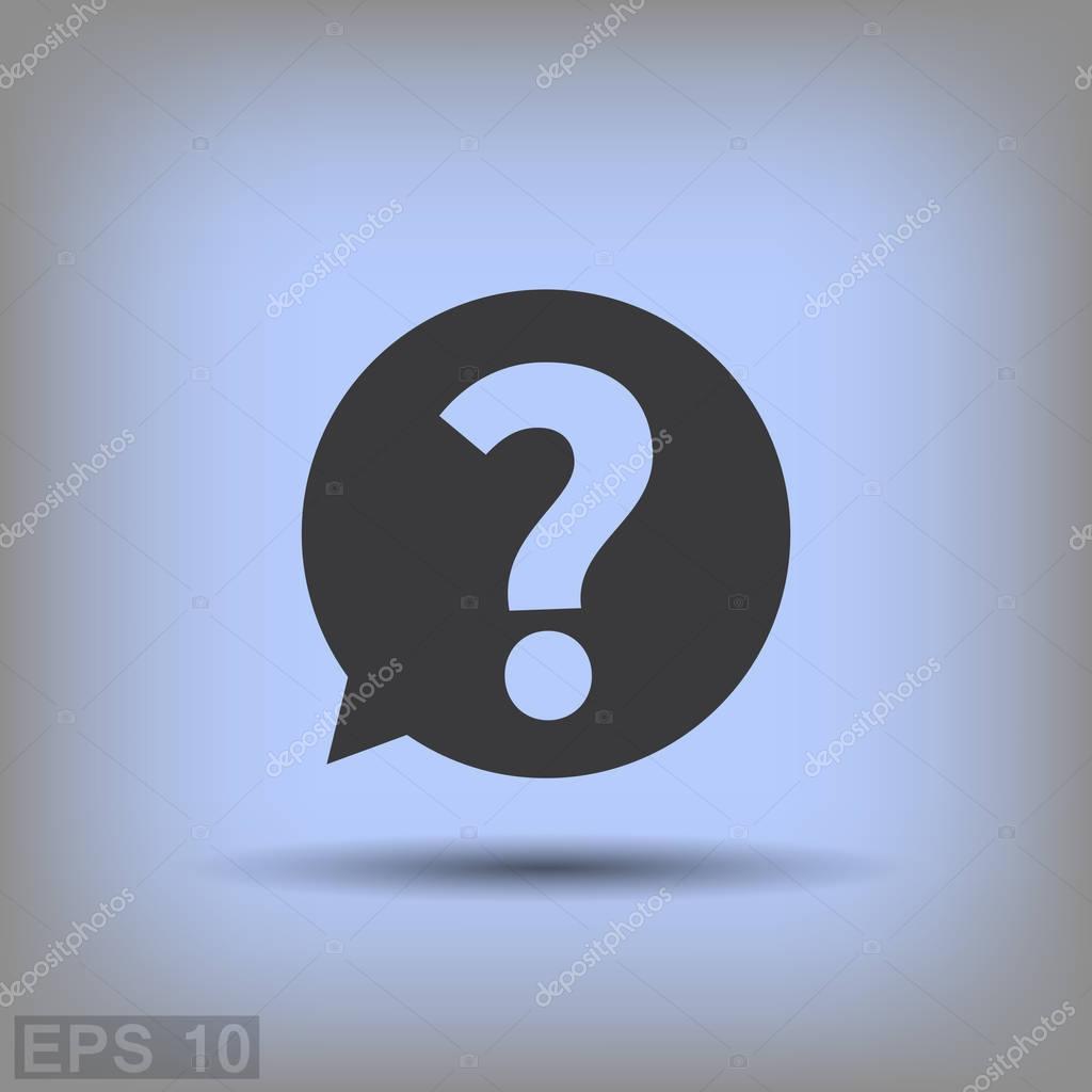 Icono signo de interrogación Vector de stock por ©hristianin 133598306