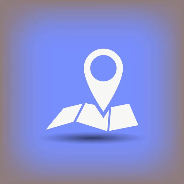 Pin on the map icon Stock Vector by ©hristianin 74537197