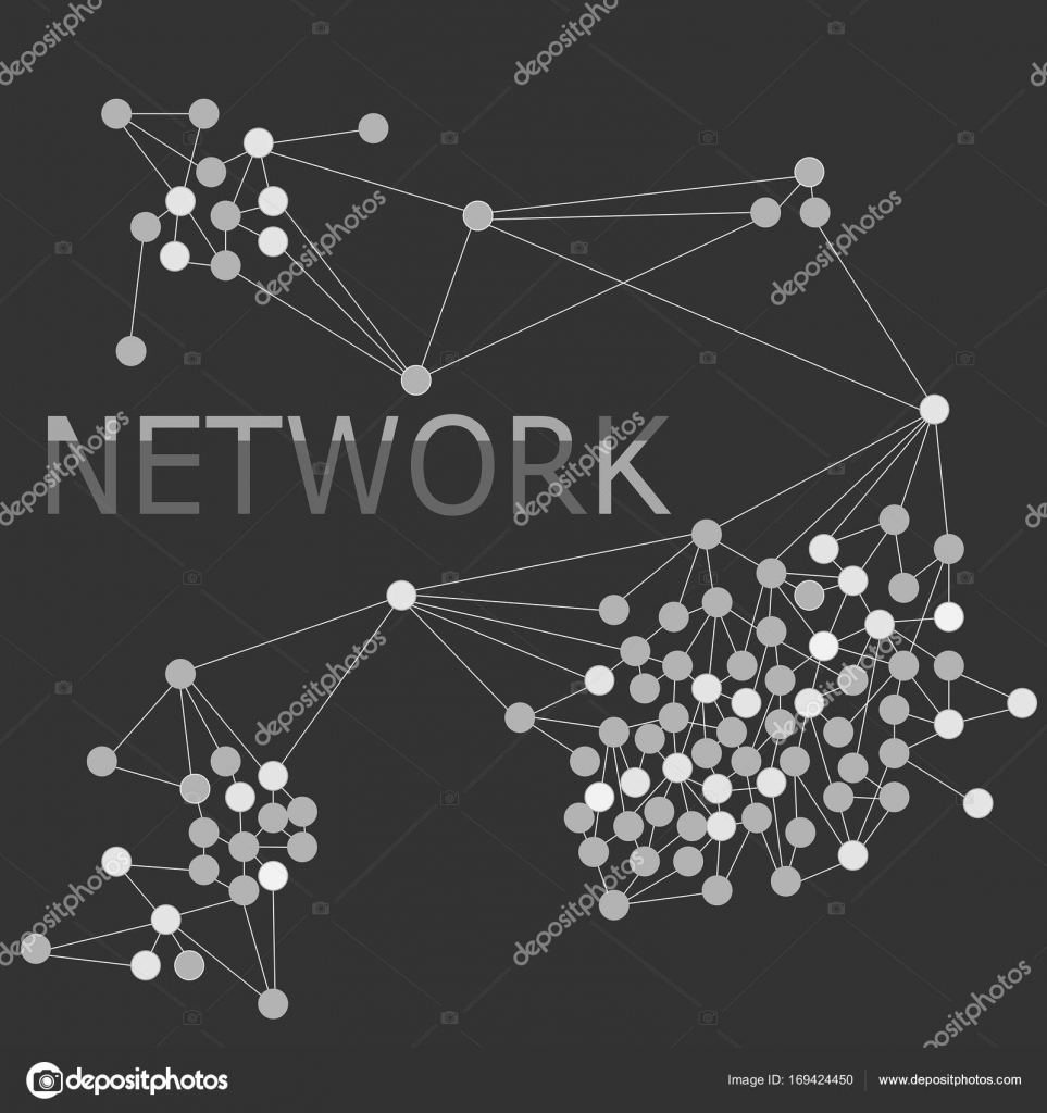 Vector Illustration Abstract Circles Infographic Network Social Network ...