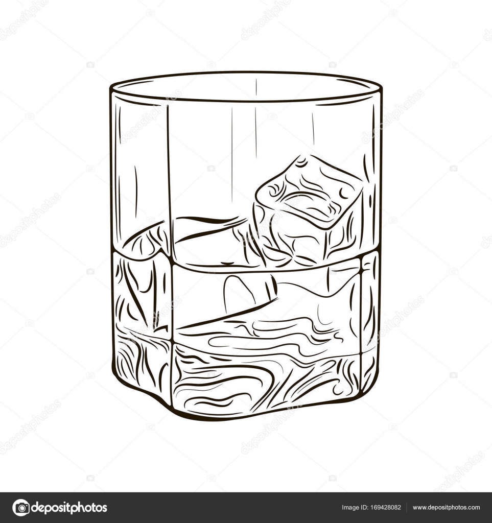 Glass Ice Drink Vector Illustration Stock Vector Image By ©vareennik 169428082