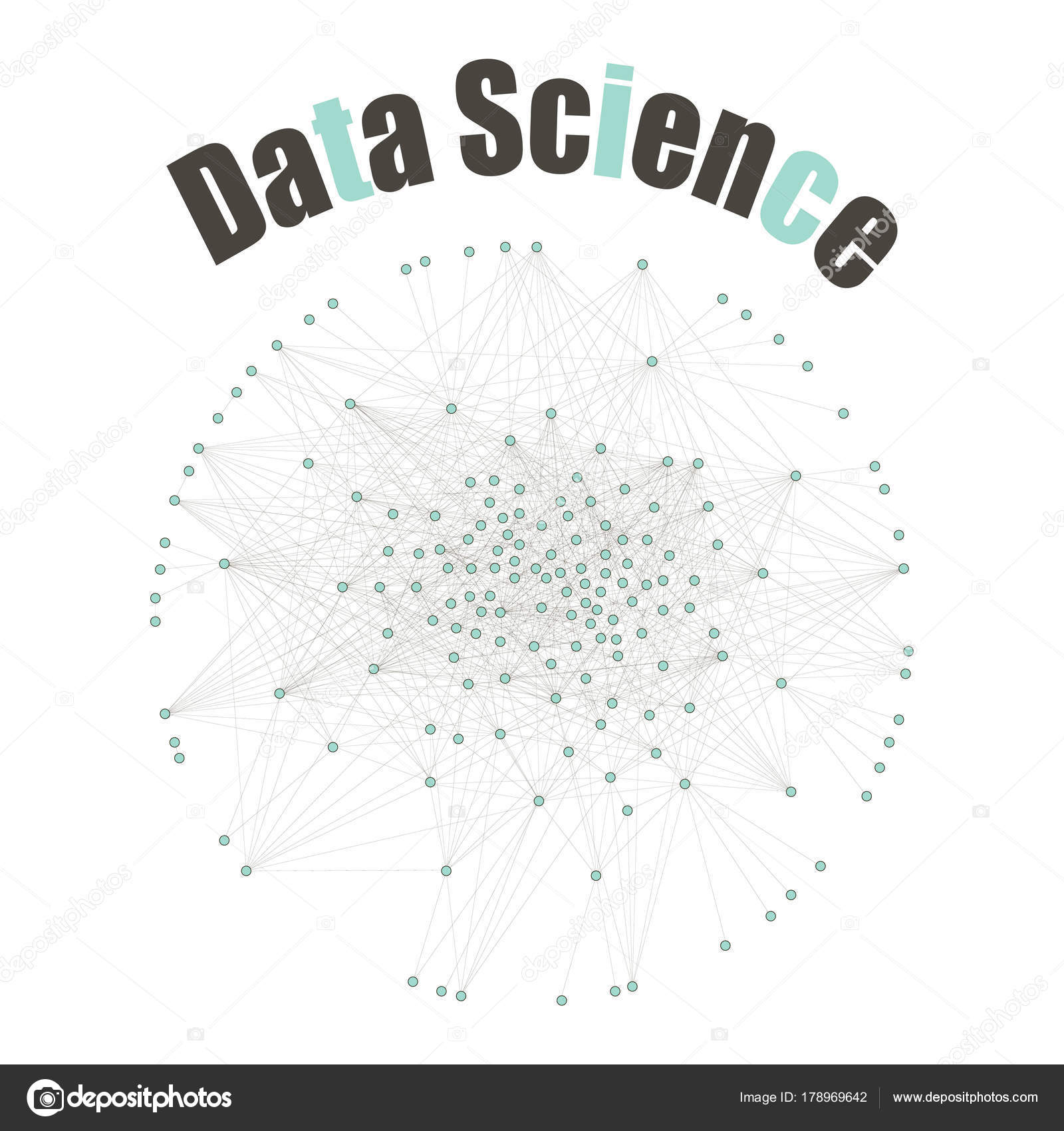 Data Science Beautiful Graph Network Graph Stock Vector Image by ...