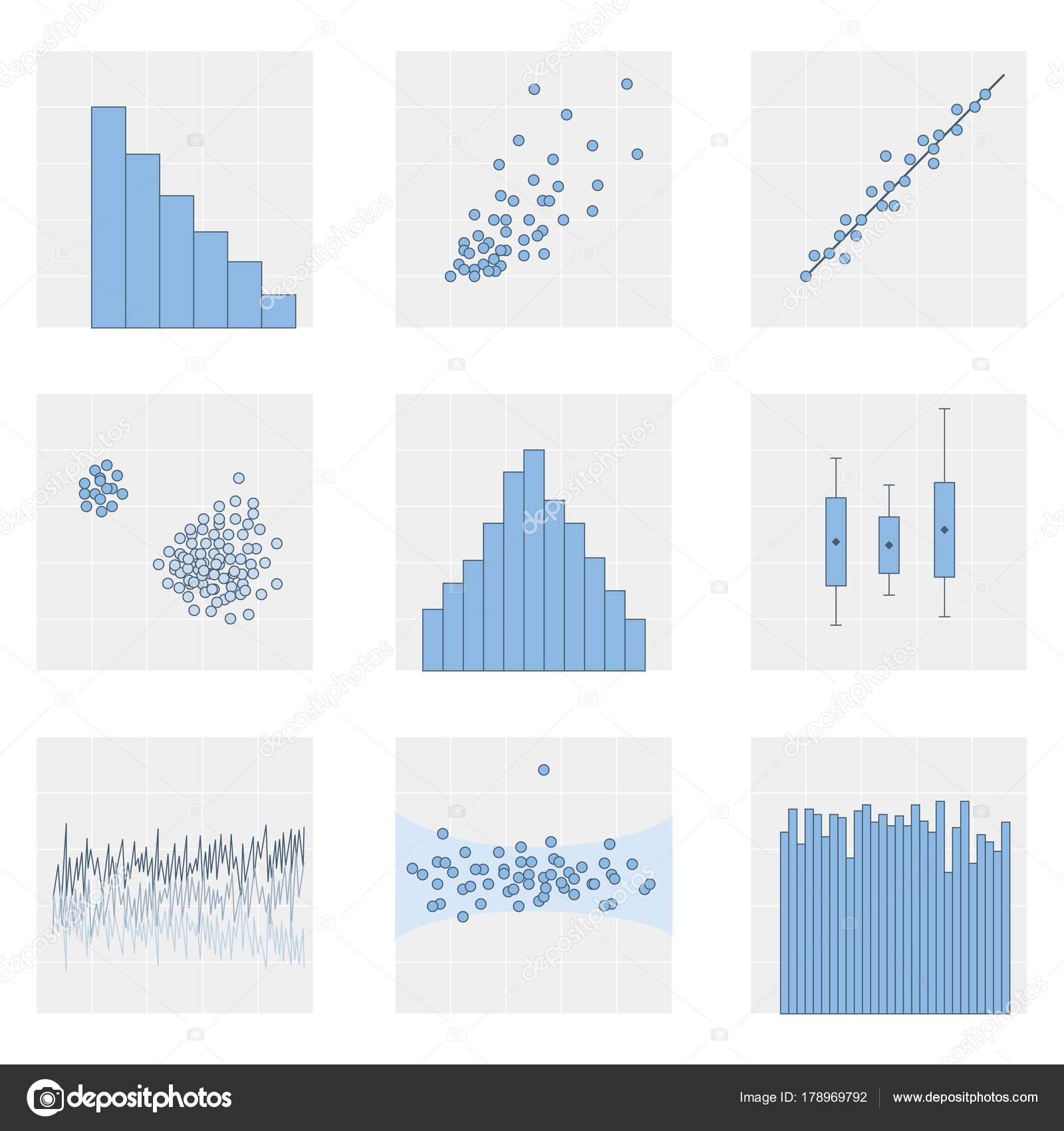 Infographic Elements Data Science Graphs Stock Vector by ©vareennik 178969792