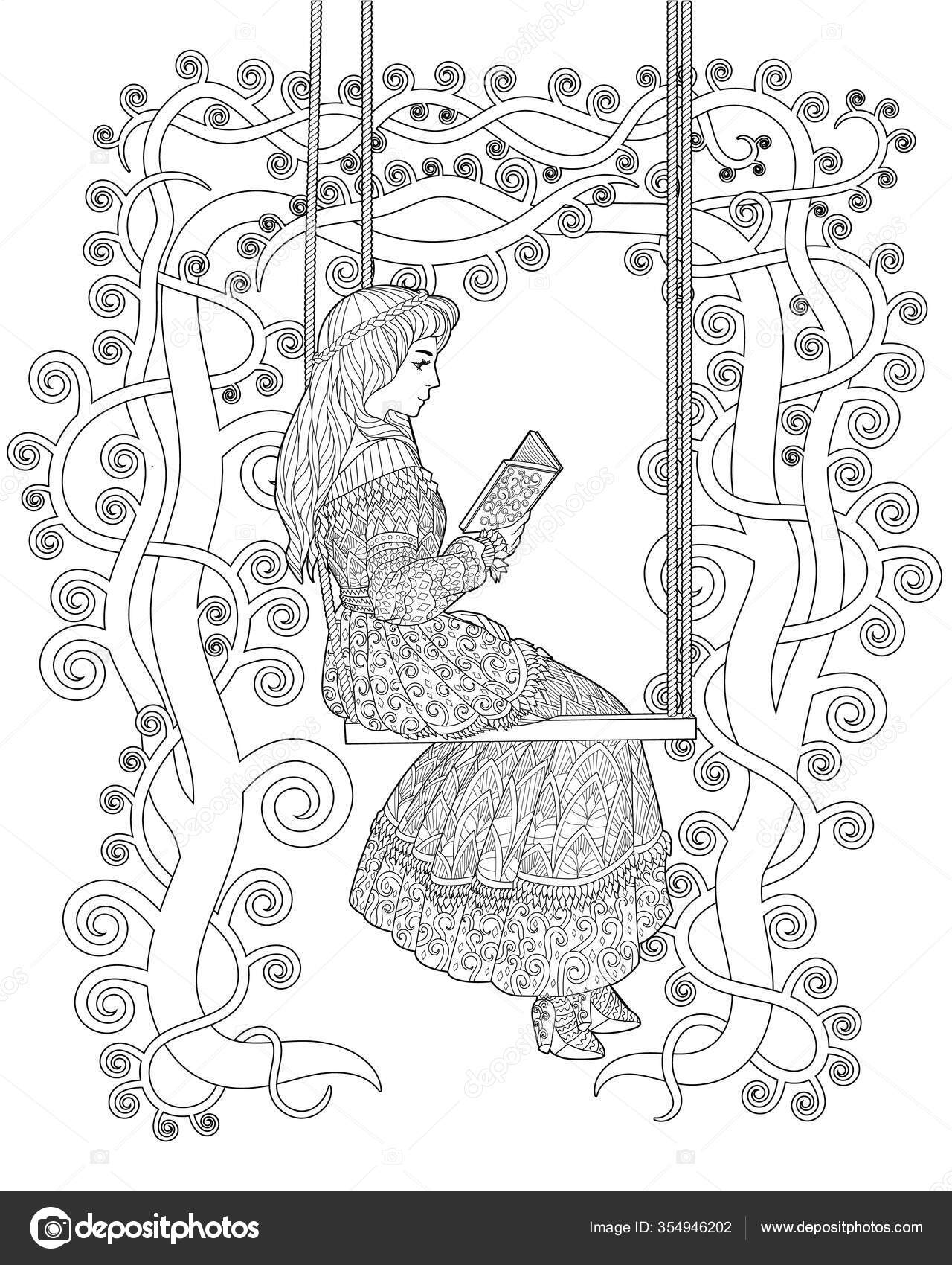 Swing Coloring Pages