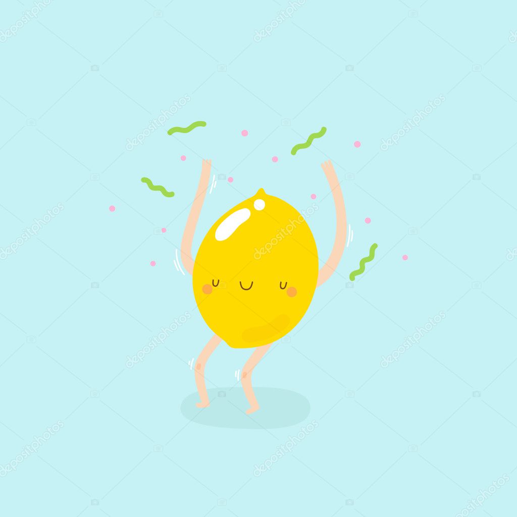 Dancing lemon drawing Stock Vector Image by ©iliveinoctober #125724708