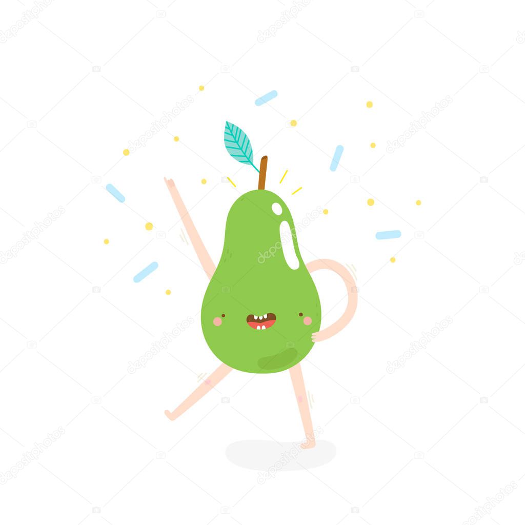 Dancing pear fruit Stock Vector Image by ©iliveinoctober #129942562