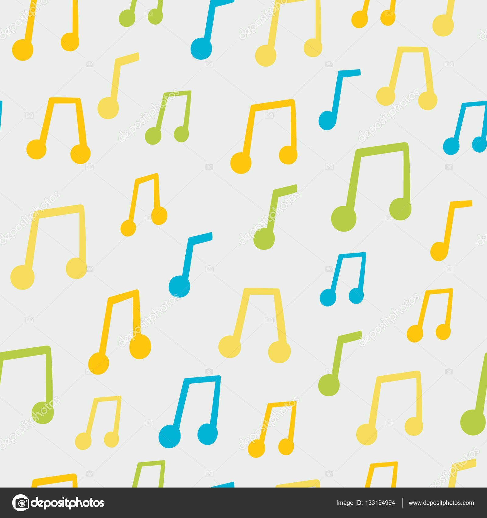 Colorful music notes Stock Vector by ©iliveinoctober 133194994