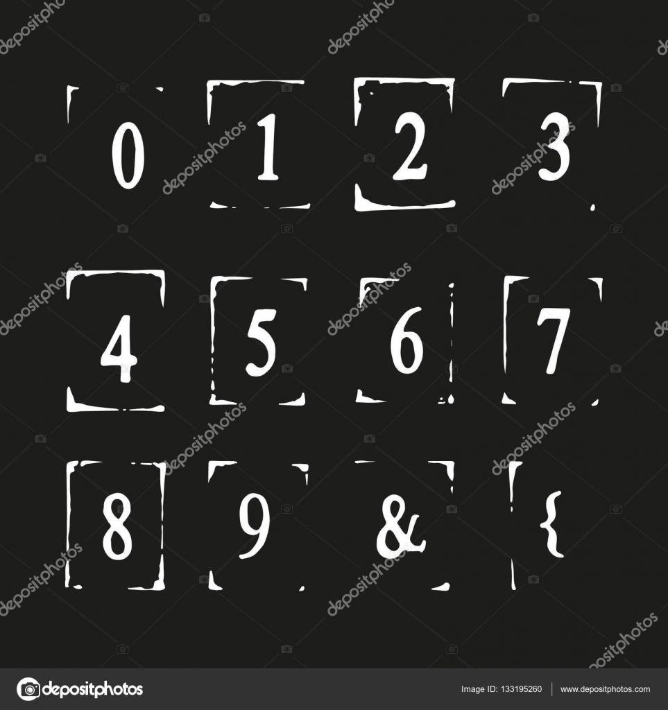 Monochrome icons with numbers — Stock Vector © iliveinoctober #133195260
