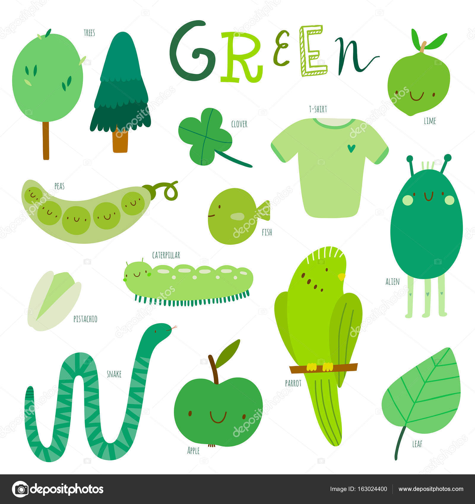 Different green design elements Stock Vector Image by ©iliveinoctober ...