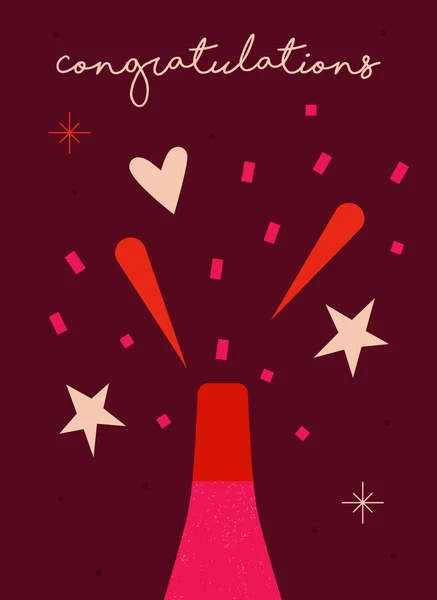 Congratulations! Smiley Balloon and confetti. Stock Vector Image by ...