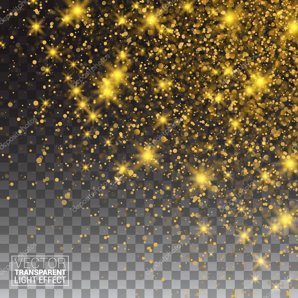 Gold Glitter Dust Texture. Sparkling background luminous gold Stars ...
