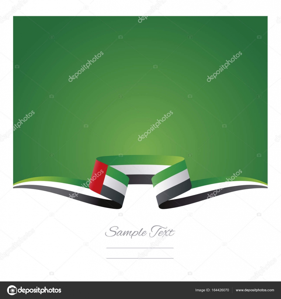 Abstract background UAE flag ribbon — Stock Vector © simbos #164426070
