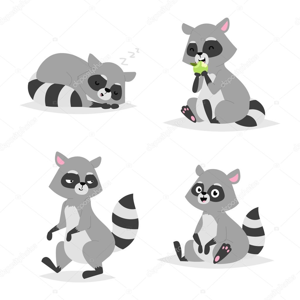 Ilustrasi vektor rakun kartun . Vektor Stok oleh ©adekvat 125790708