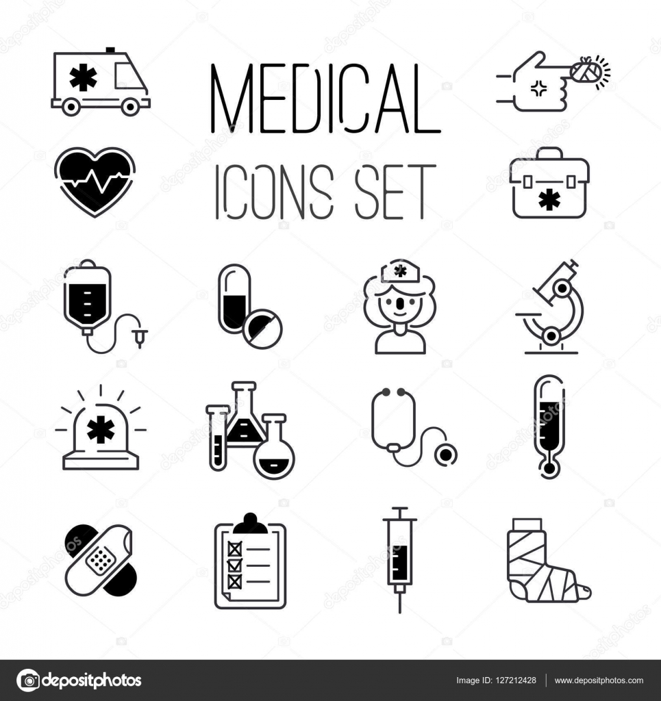 Medical icons vector set. Stock Vector Image by ©adekvat #127212428