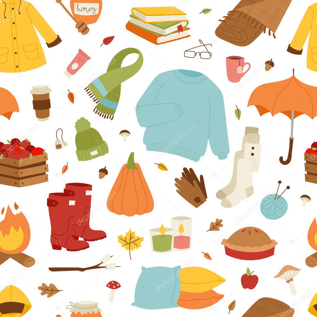 Collection of autumn items Stock Vector Image by ©adekvat #127881454