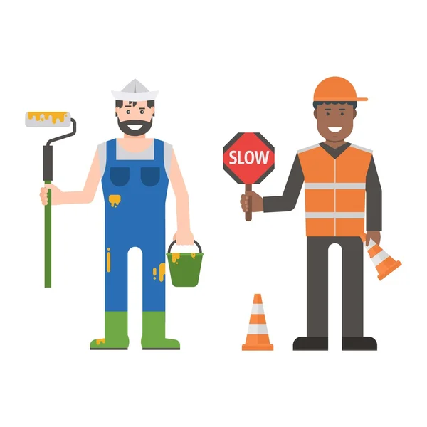 Workers man vector set. Stock Illustration by ©adekvat #128870372