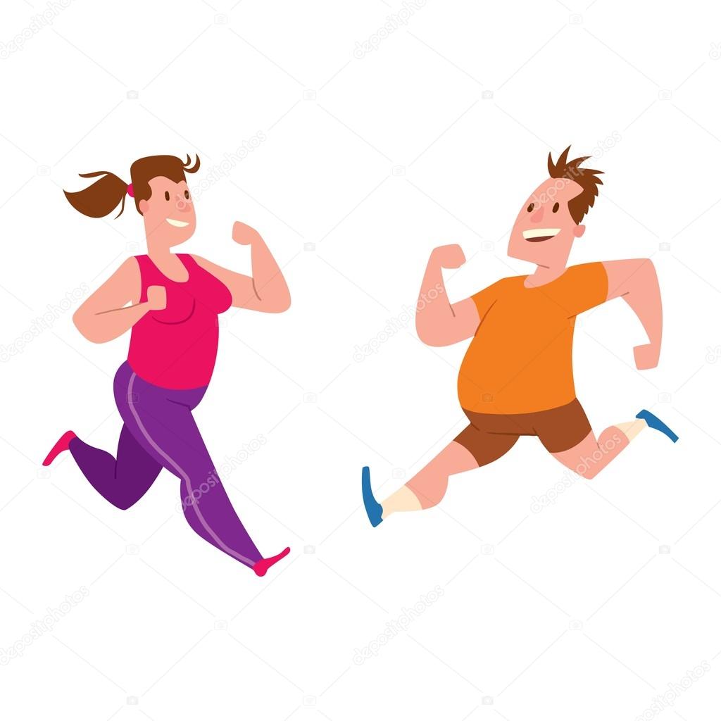 Fat People Exercising Cartoon