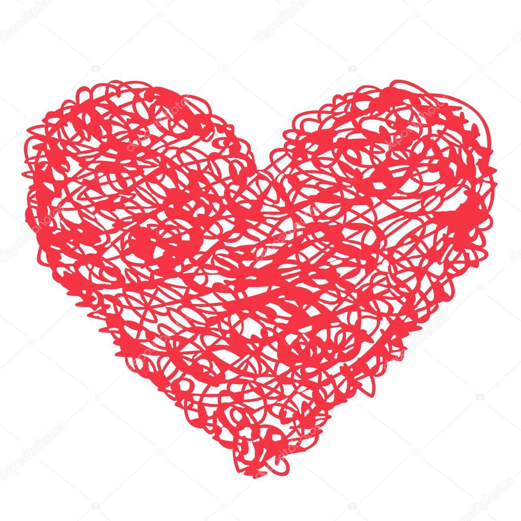 Red heart vector icon Stock Vector by ©adekvat 128764150
