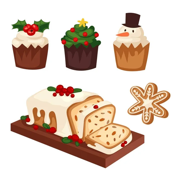 Christmas cake Vector Art Stock Images | Depositphotos