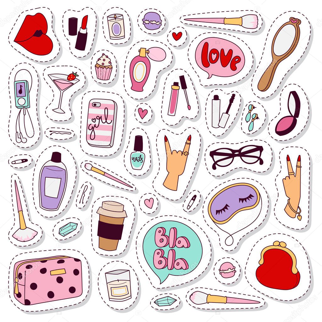 Cosmetic stickers vector set. Stock Vector Image by ©adekvat #130535586