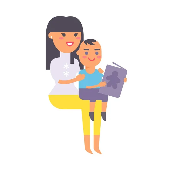 Mother and daughter vector illustration. Stock Vector by ©adekvat 115900330