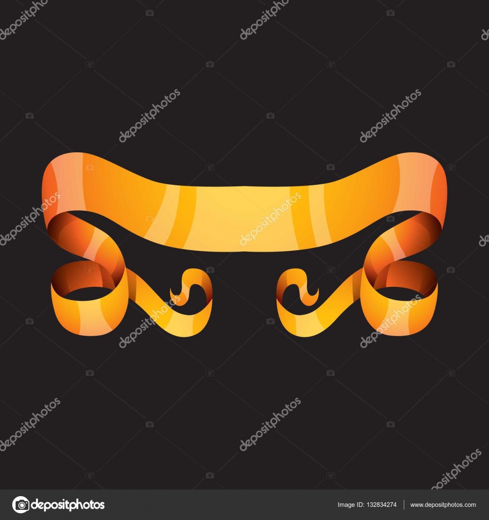 Golden ribbon vector illustration Stock Vector by ©adekvat 132834274