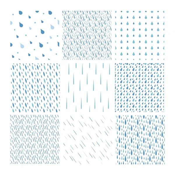 Rain drops seamless pattern background vector water blue nature ...