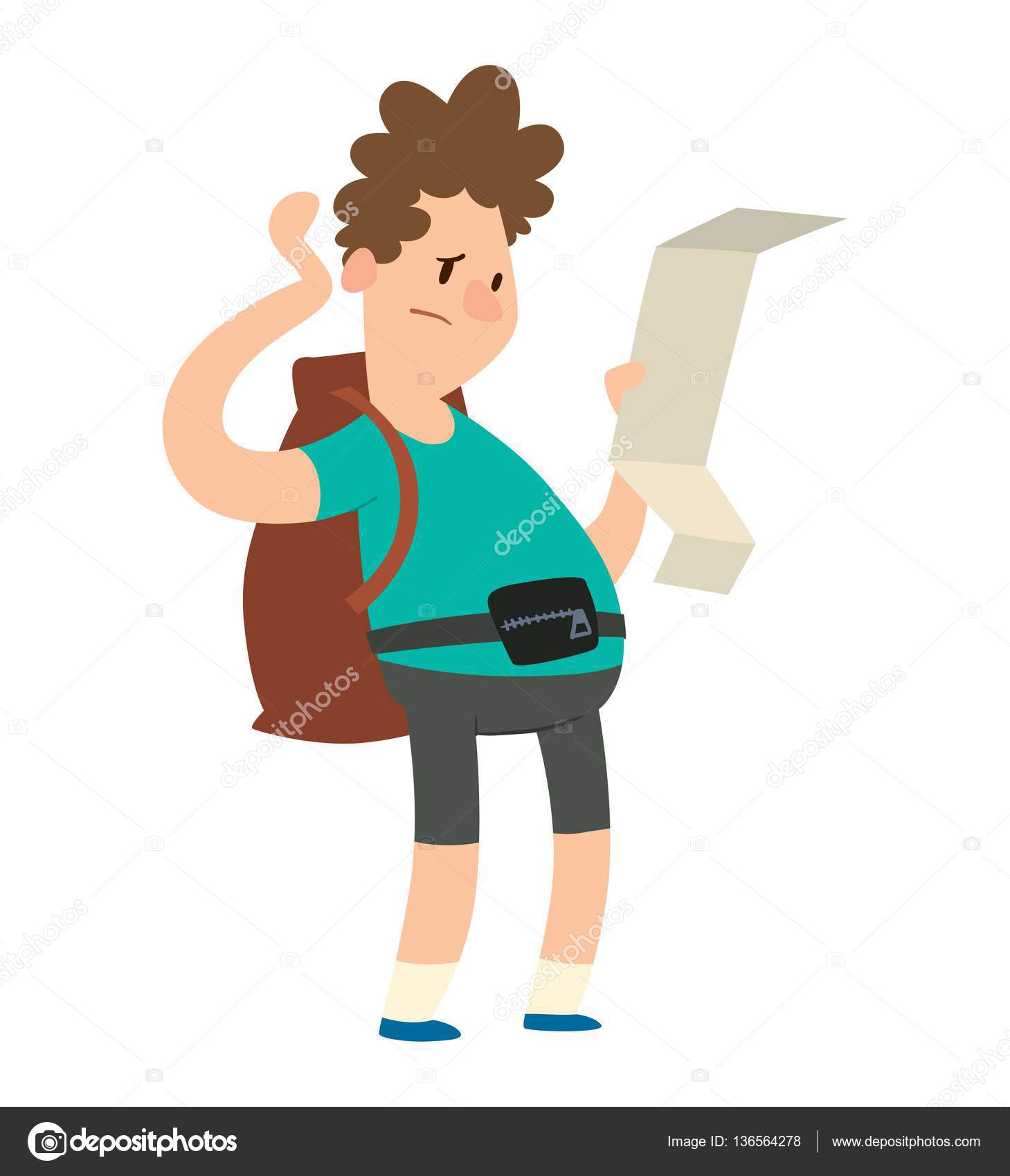 Man with map vector. Stock Vector Image by ©adekvat #136564278