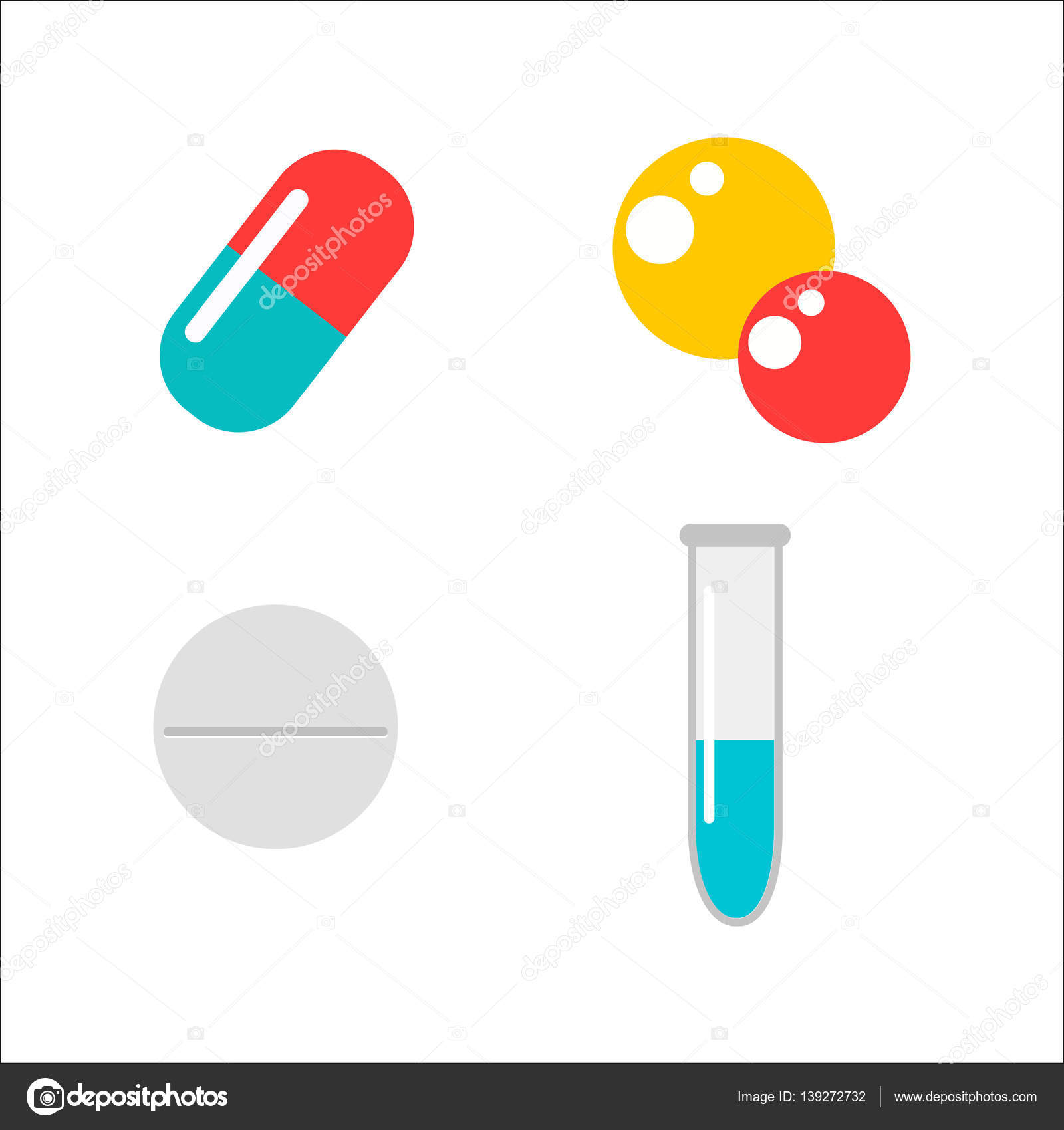 Tablet pills vector illustration. Stock Vector by ©adekvat 139272732