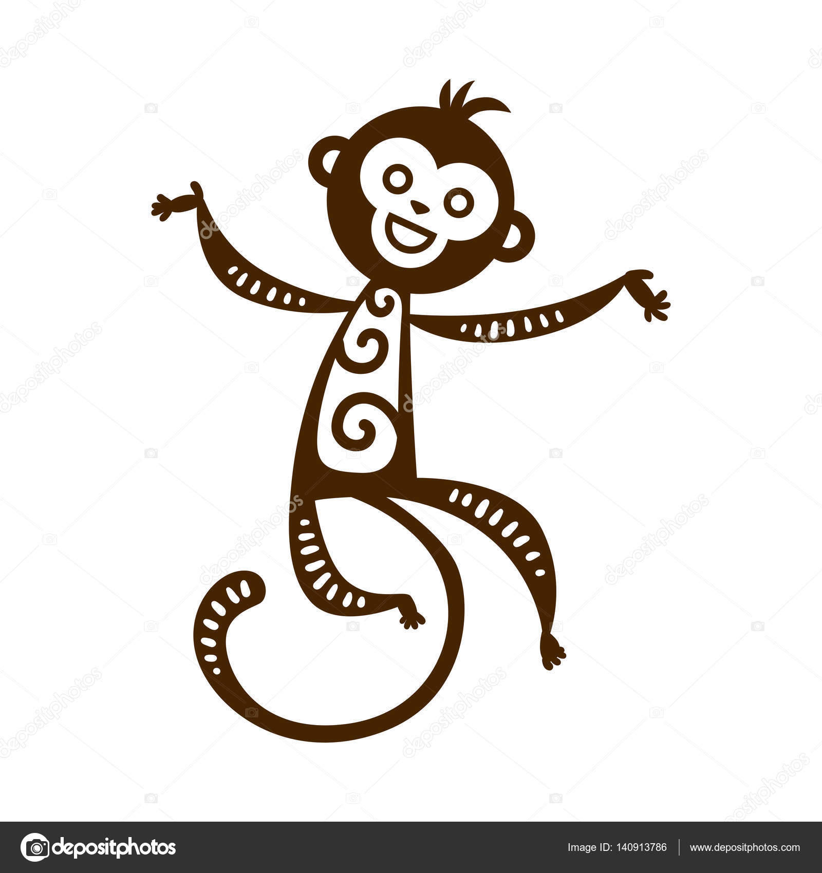 Image vectorielle Illustration vectorielle du singe . par ©adekvat ...